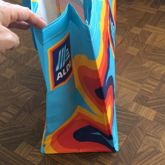 Aldi | Bags | Aldi Large Retro Rainbow Design Large Reusable Shopping Bag L Xl 223 | Poshmark